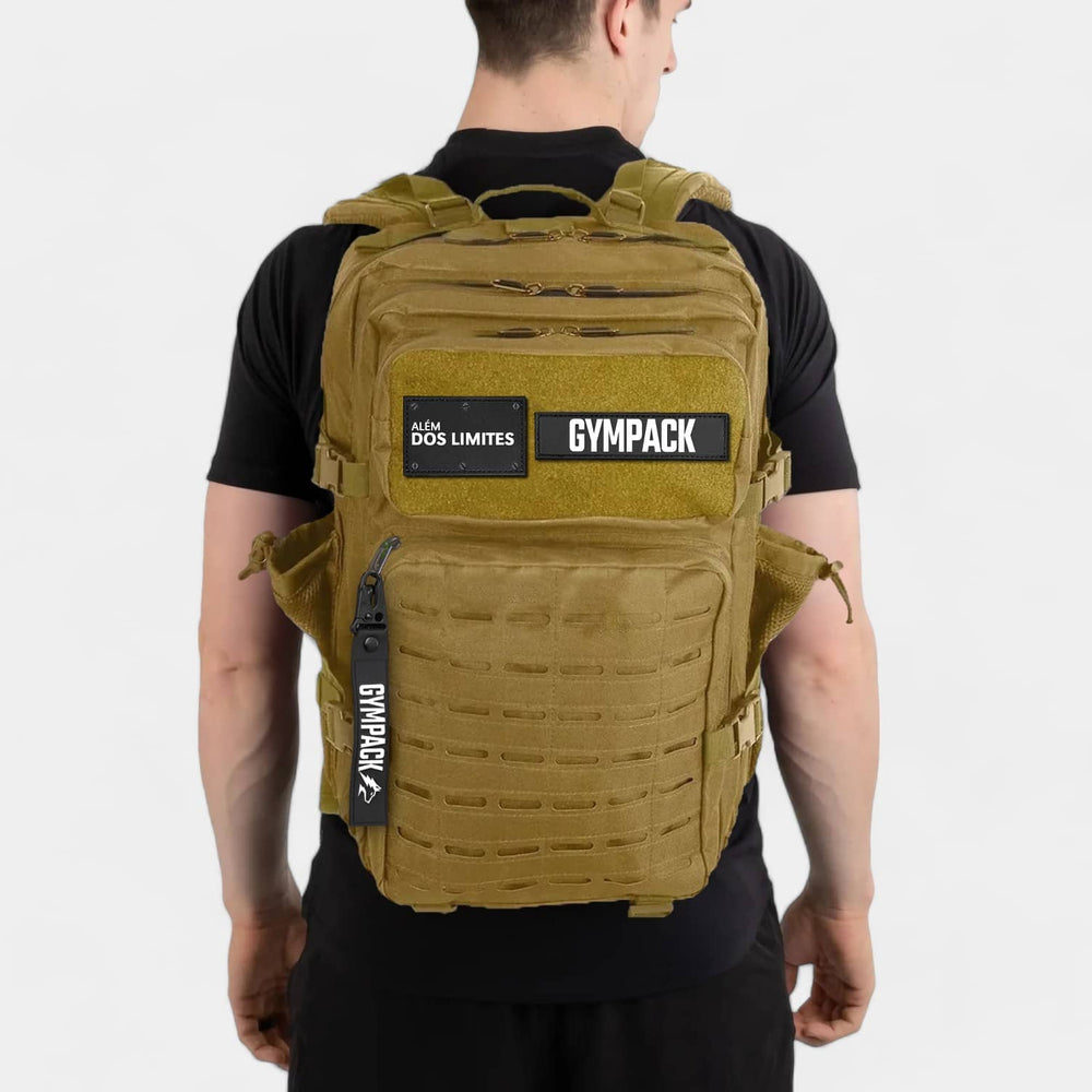 Mochila Gympack Pro 50 Litros Cáqui - Impermeável e Alta Capacidade